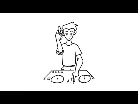 How to Draw a Disc Jockey | Drawing a DJ - YouTube