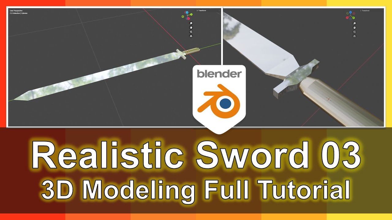 Blender 3D Modeling Tutorial | Sword 03 | Metalic Realistic - YouTube