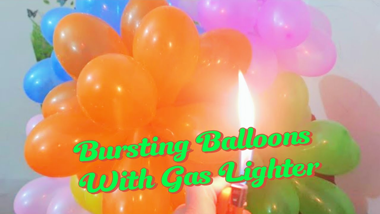 100 Balloons Popping Video with Gas Lighter |Balloons🎈 Bursting ASMR ...