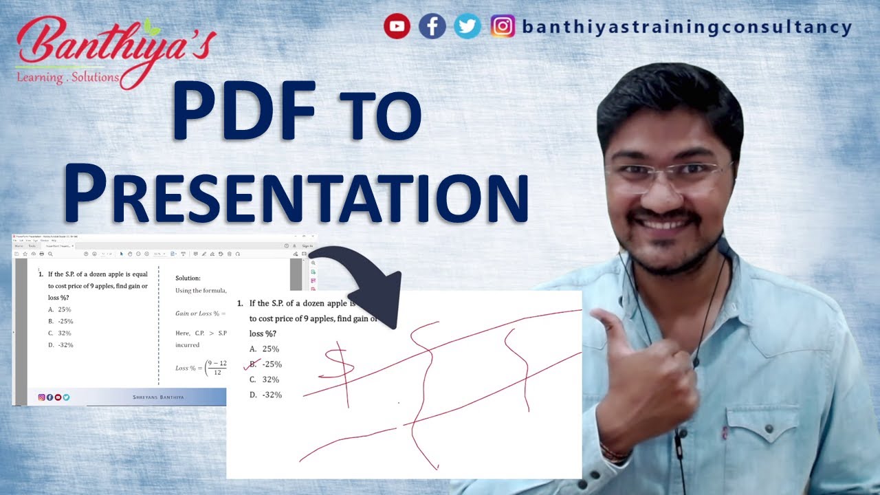 How to Use PDF to Create Presentation | Teach Online | Hindi - YouTube