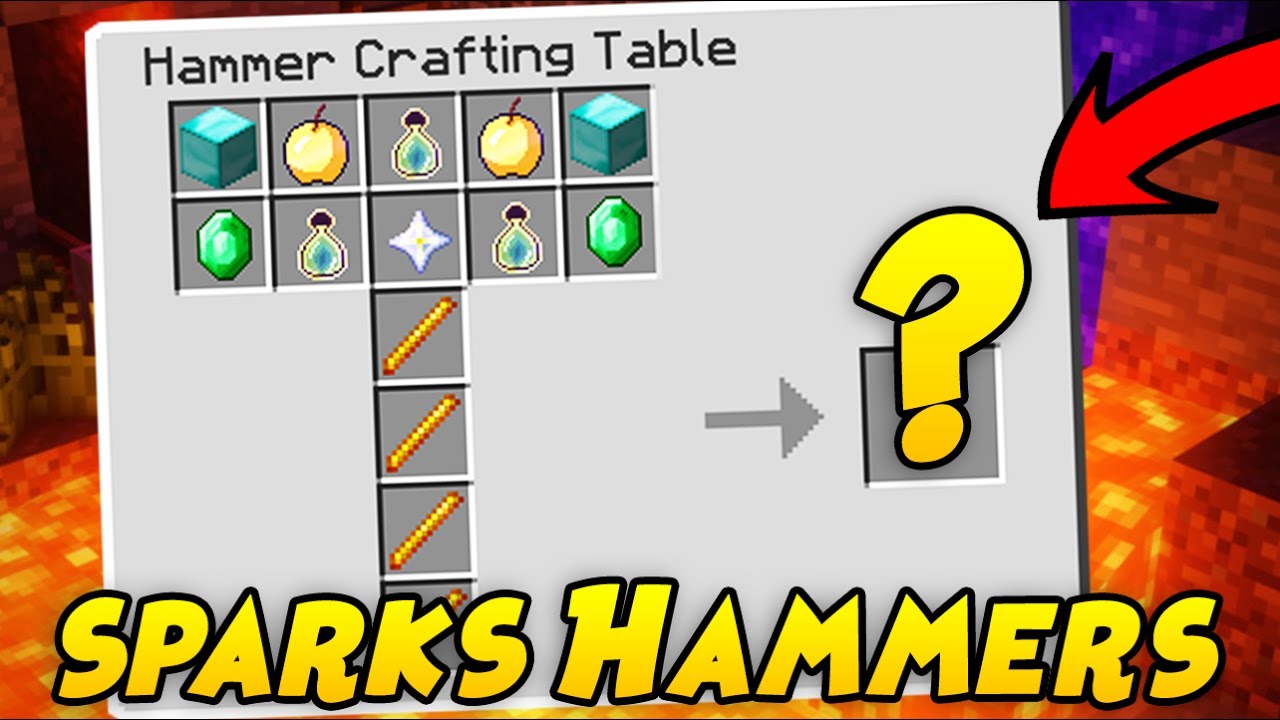 JAK ZROBIĆ POTĘŻNY MŁOT W MINECRAFT! - SPARKS HAMMERS MOD - YouTube