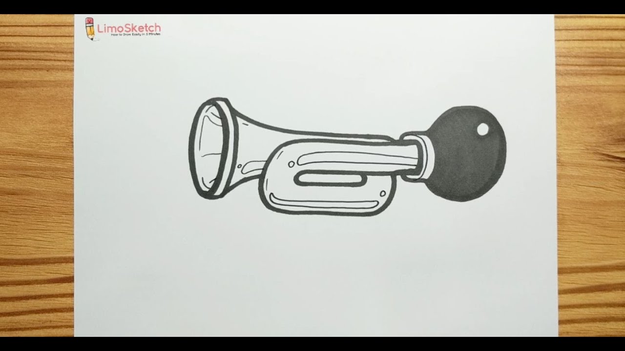 HOW TO DRAWING CLASSIC CAR HORN - YouTube