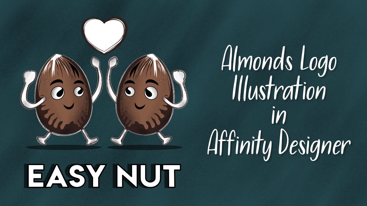 Almonds Logo Illustration - Affinity Designer Tutorial - YouTube