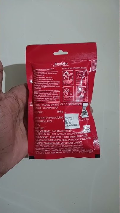 Lg ScaLGo Descaling Powder original with Barcode - YouTube