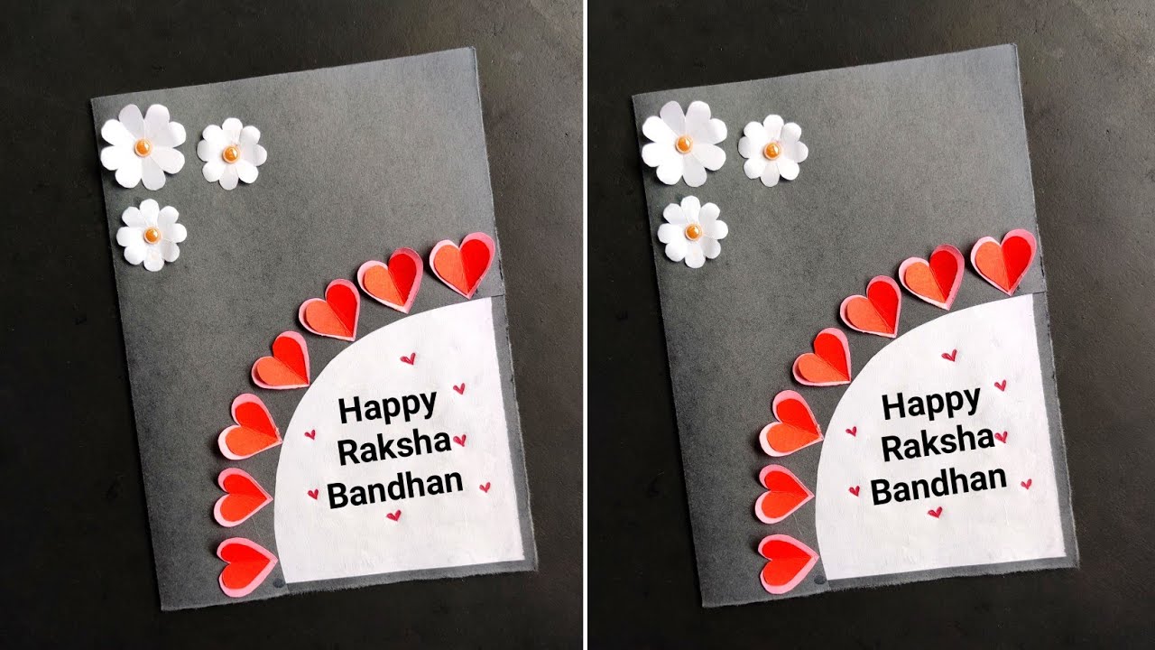 Raksha bandhan card making | Happy raksha bandhan card | Rakhi card ...