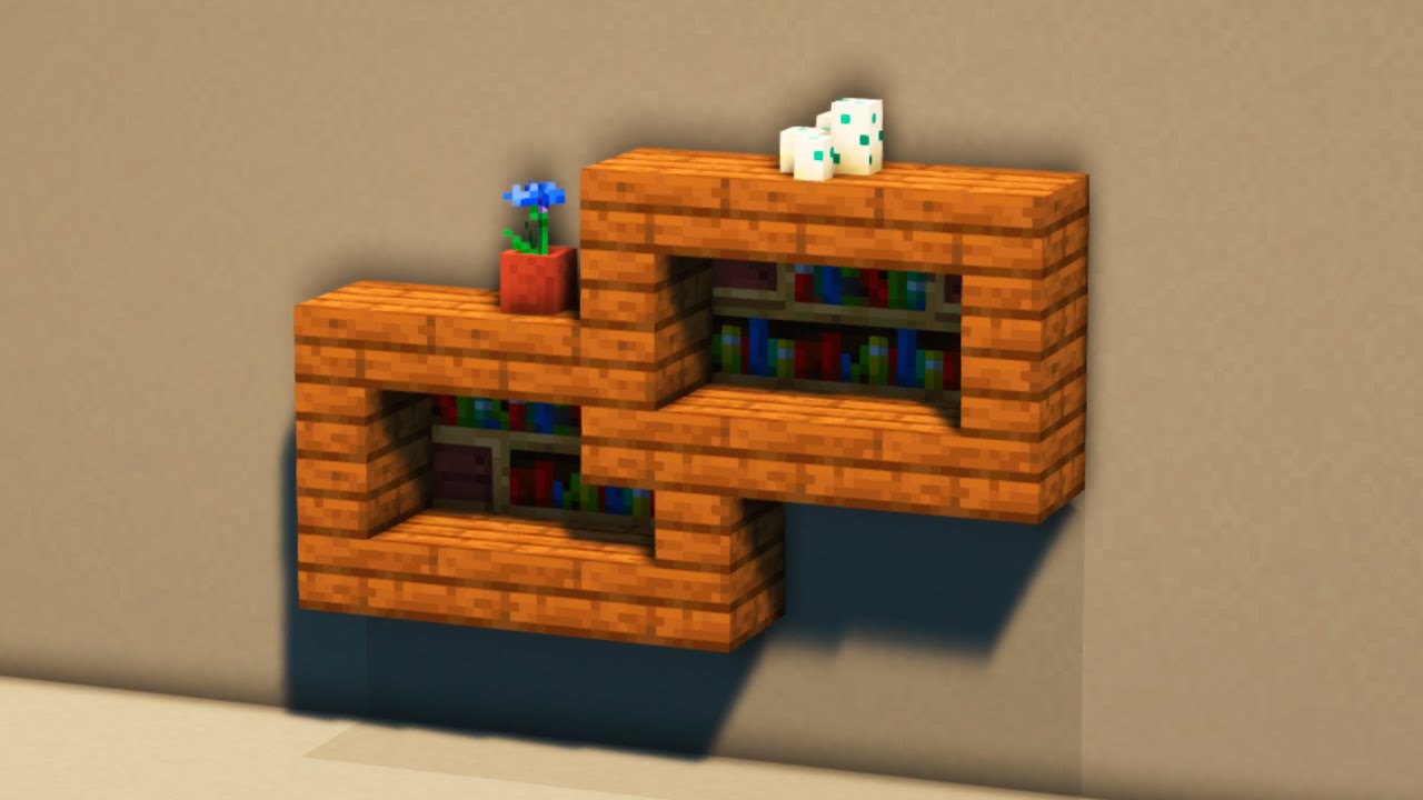 Large Decorative Shelf In Minecraft - YouTube