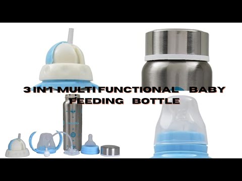 3 in 1 baby feeding bottle review | Thermo-steel Multifunctional bottle | Live review with hot water