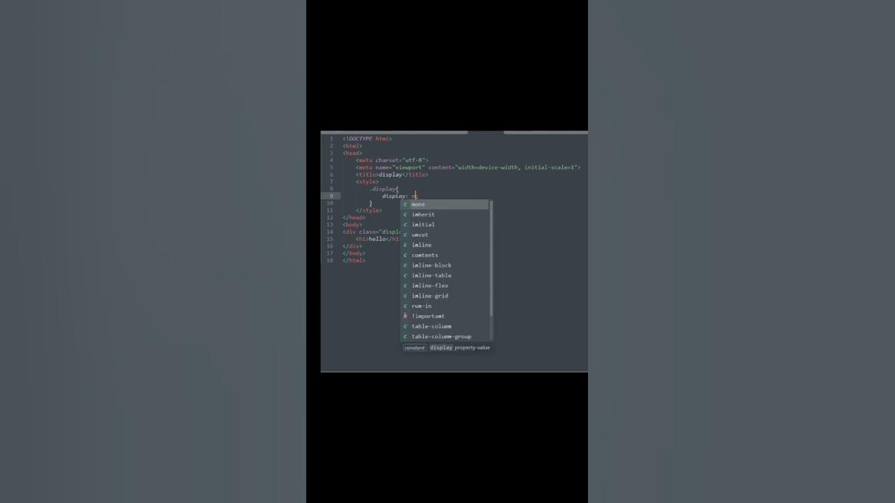 How To Hide A Html Element Using Css Hide Html Element Using Display Properties In Css Youtube