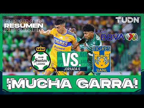 RESUMEN - Santos vs Tigres | Liga MX - Jornada 6 Apertura 2026 | TUDN