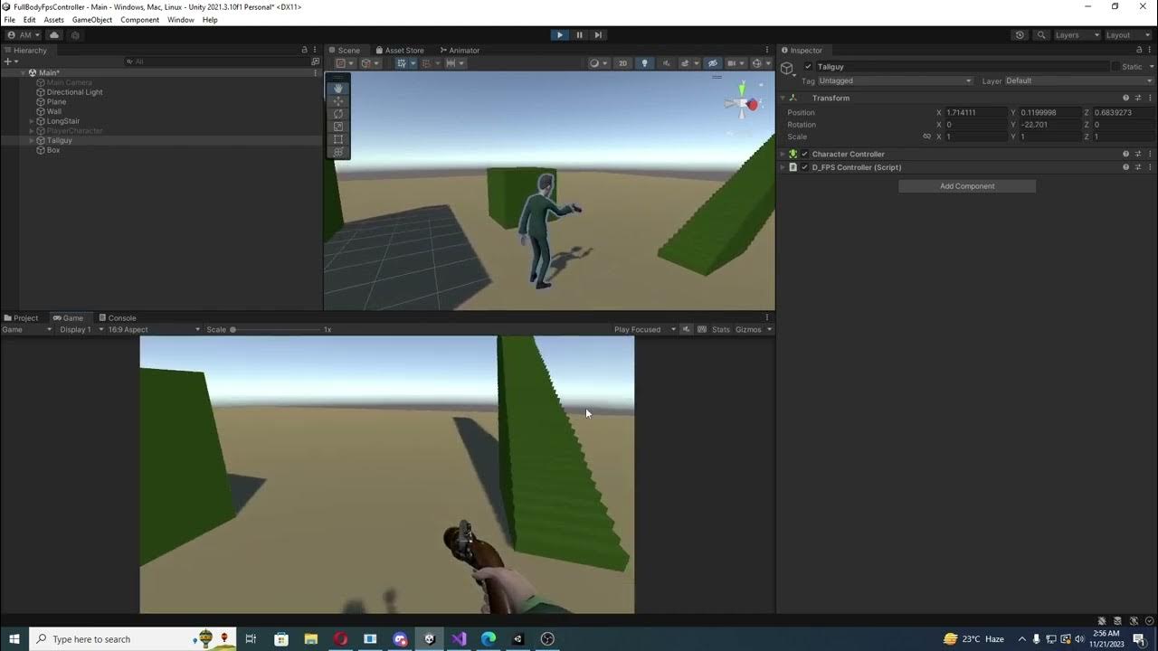 Unity Engine - Full Body FPS Controller Showcase - YouTube