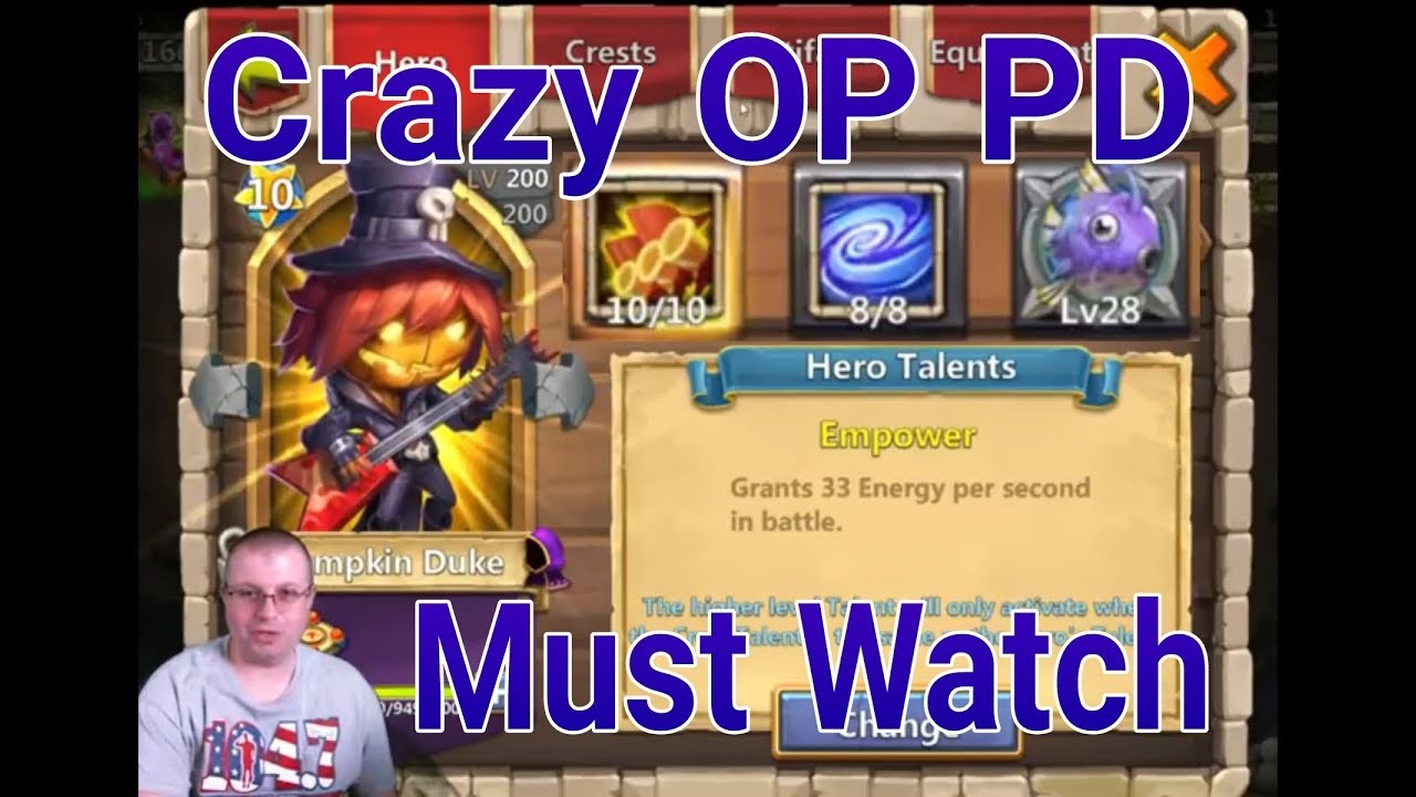The Most OP Pumpkin Duke Ever 8/8 Empower Game Play Castle Clash - YouTube