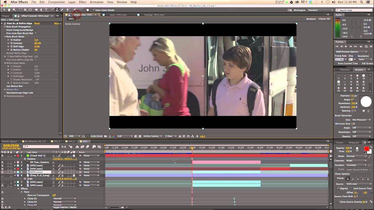 Clone Stamp Tool After Effects VFX Tutorial - YouTube