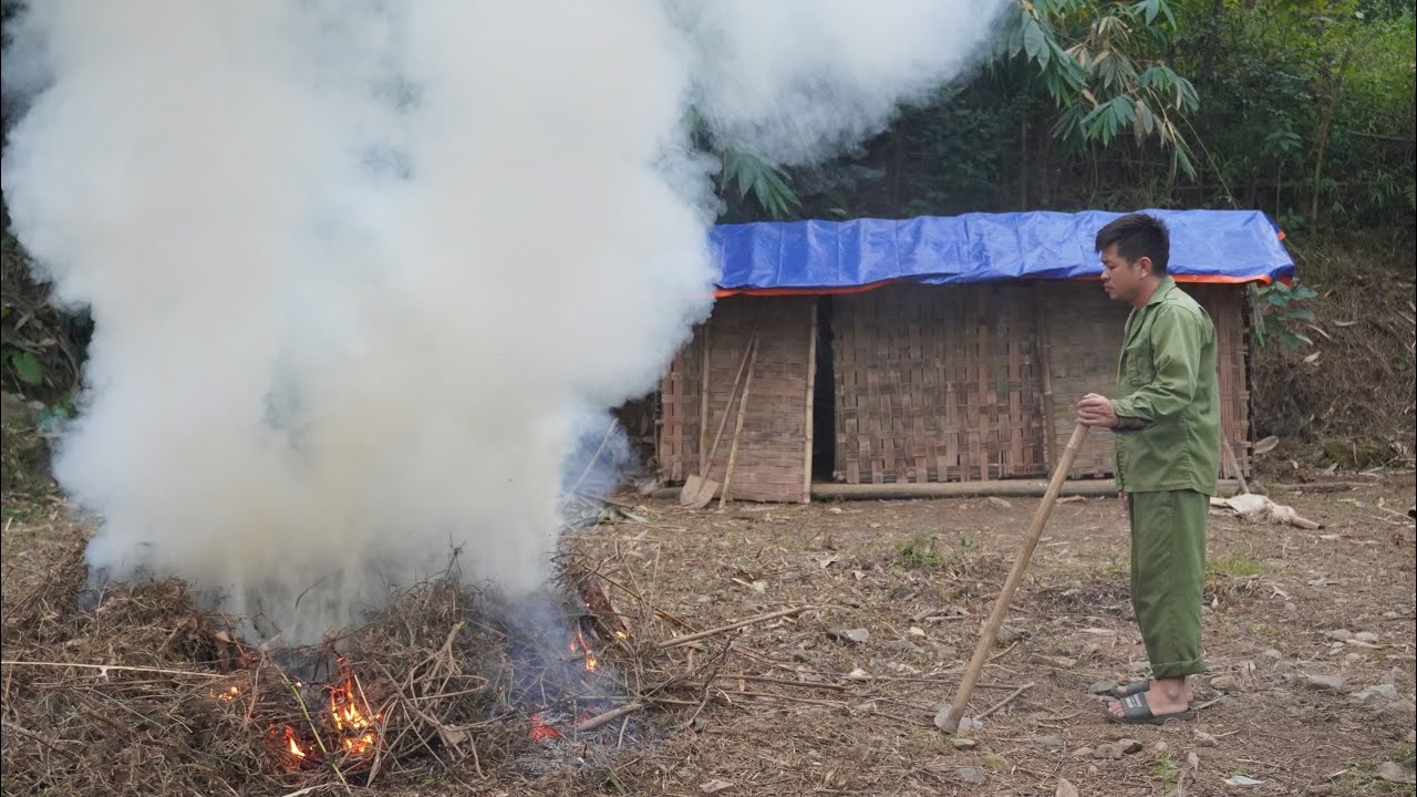 Day 1 - How to make gardren? Bamboo fence building - vegetable ...