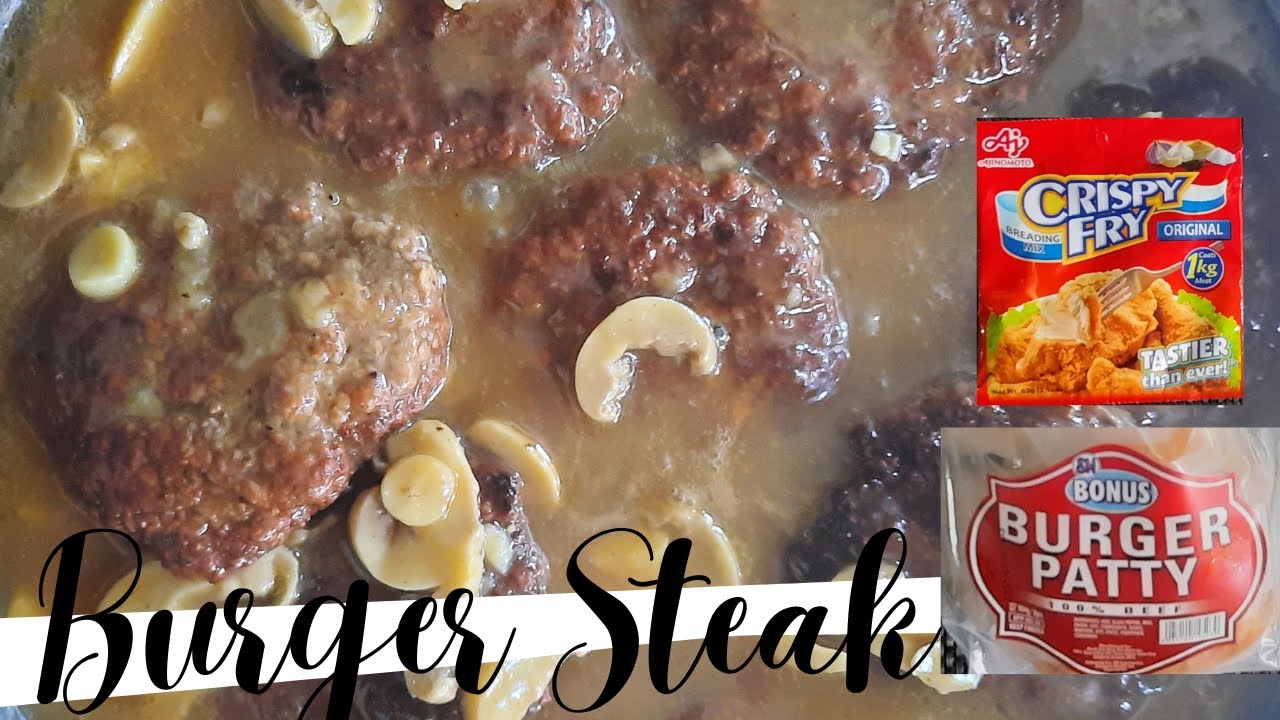 Burger Mushroom Steak Using SM Bonus Burger Patty and Crispy Fry - YouTube