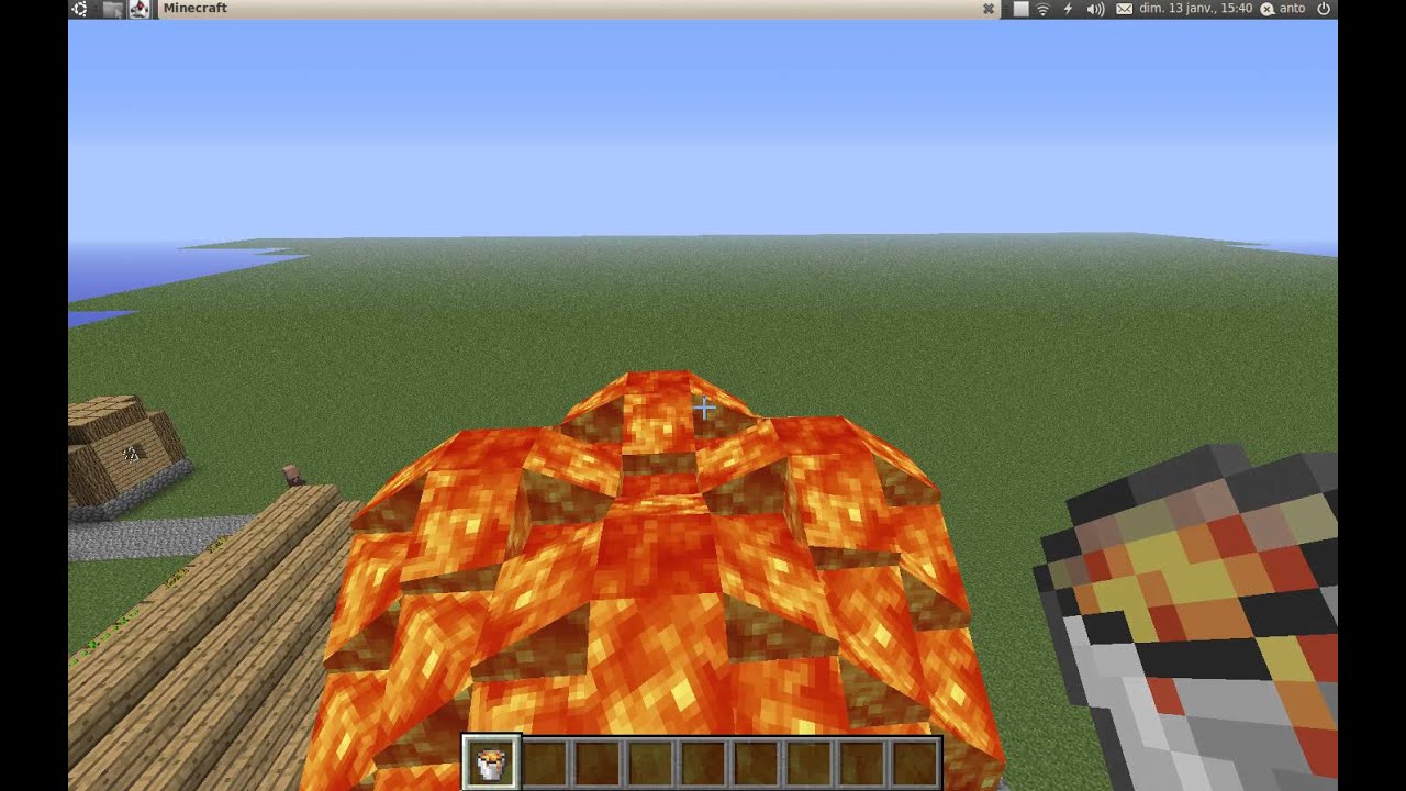 le feu au village minecraft - YouTube