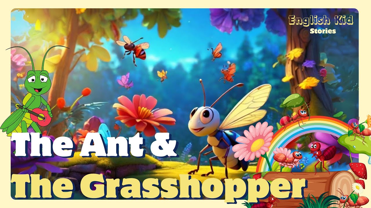 The Ant & The Grasshopper | English Kid Stories - YouTube