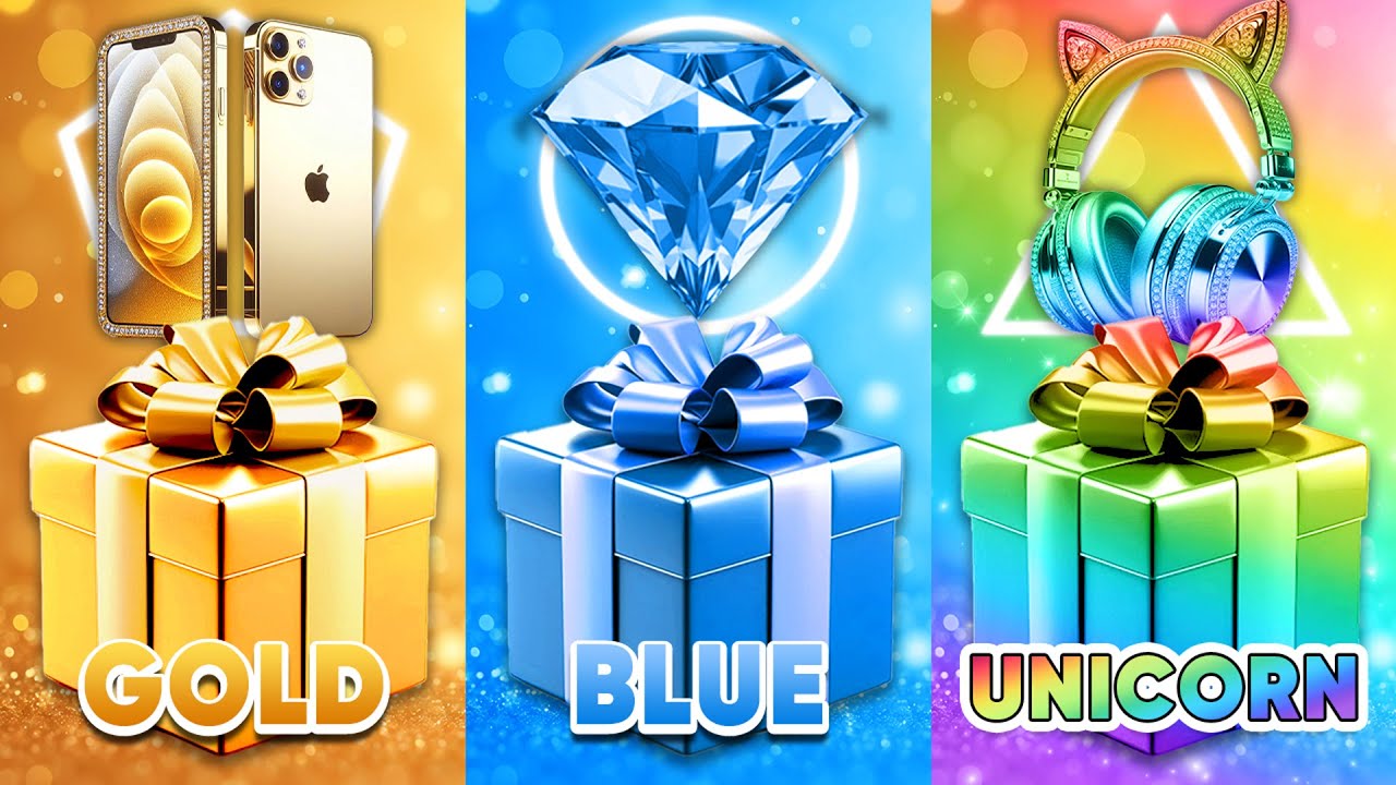 Choose Your Gift...! Gold, Blue or Unicorn ⭐️💙🦄 How Lucky Are You? 😱 ...