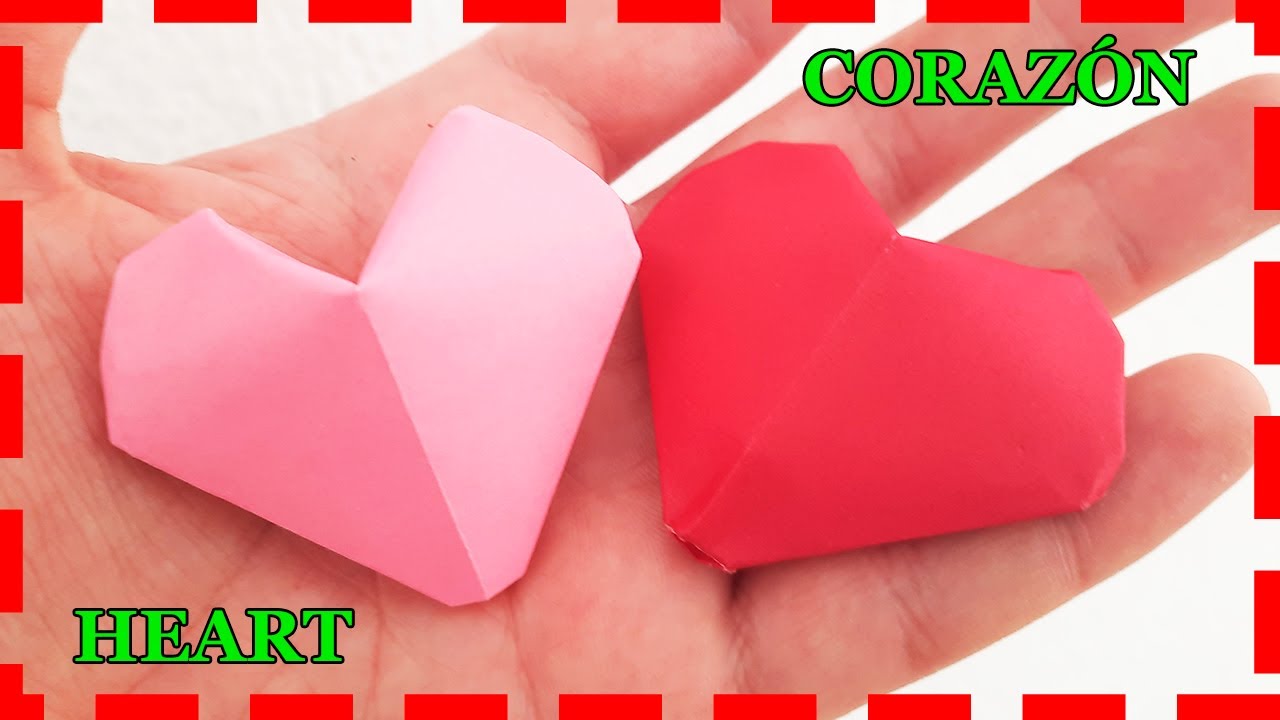 COMO HACER UN CORAZÓN💗 DE PAPEL ORIGAMI 3D🆗 | Papiroflexia FÁCIL - YouTube
