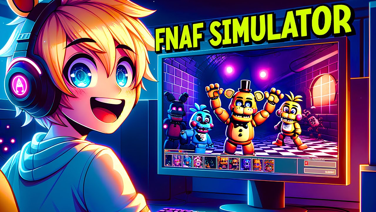 CONTROLANDO TODOS OS ANIMATRONICS DO FNAF SIMULATOR - YouTube