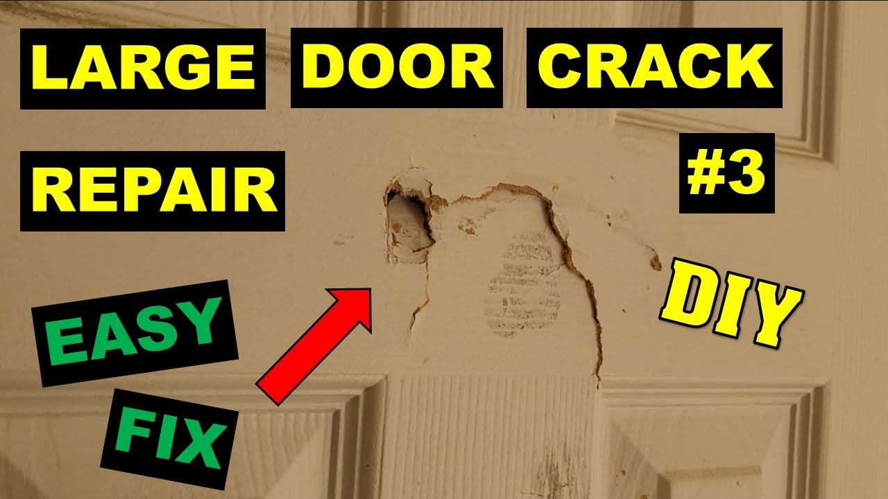 Large door crack repair #3. DIY. - YouTube