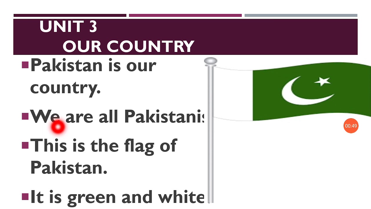 Class#1 Subject G K Unit#1 Our Country Part#1 - YouTube