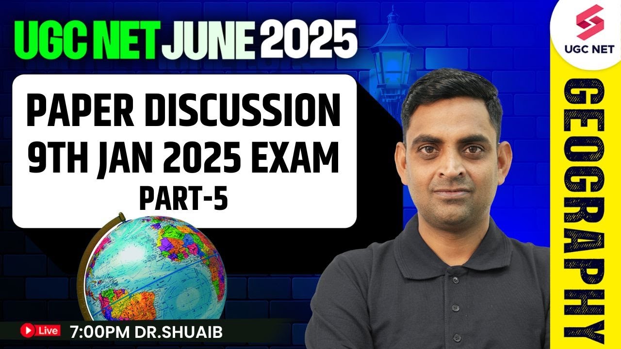 UGC NET June 2025 | UGC NET Geography Question Paper 2025 | UGC NET ...