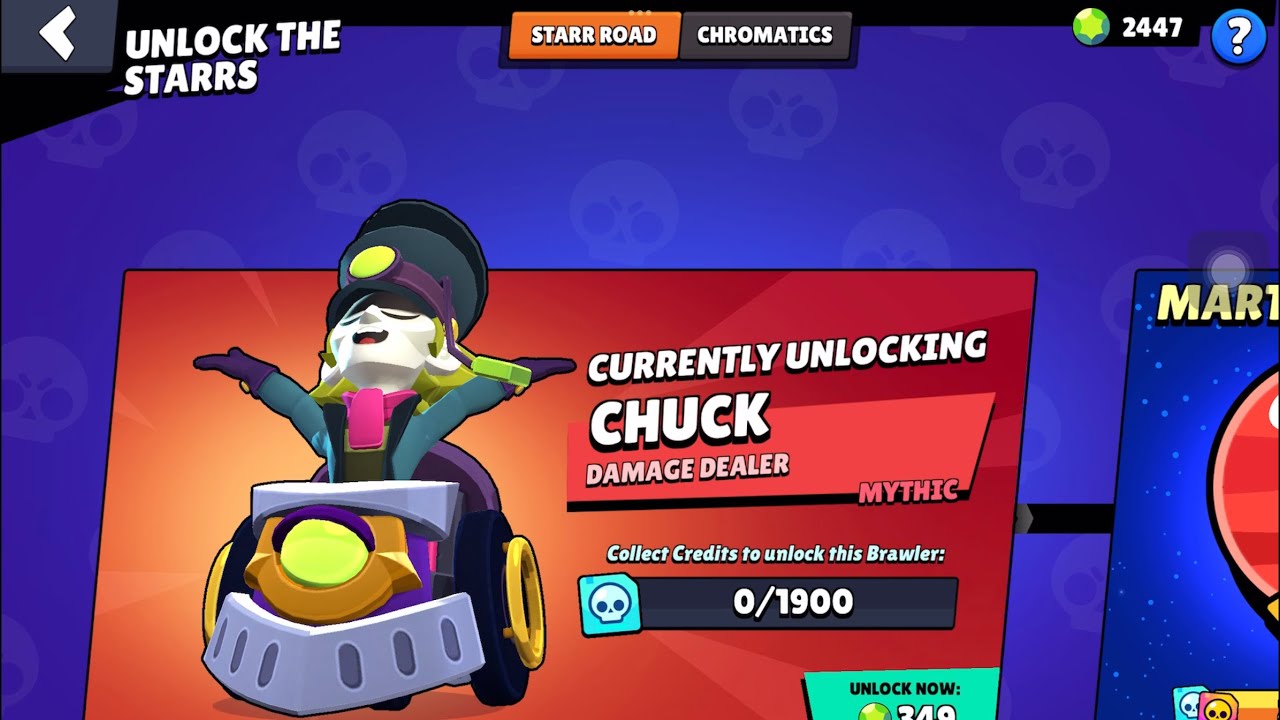 UNLOCKING AND MAXING OUT THE NEW BRAWLER (CHUCK) - YouTube