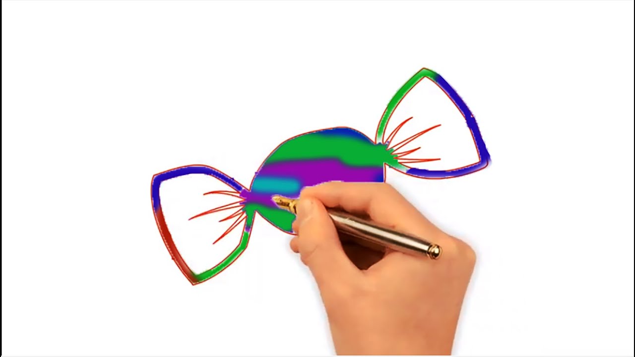 How to draw a Candy, Candy Easy Draw Tutorial - YouTube