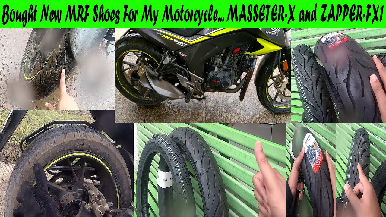 New MRF Shoes⚙️ For My Honda Hornet 160R🏍... | MASSETER-X and ZAPPER ...
