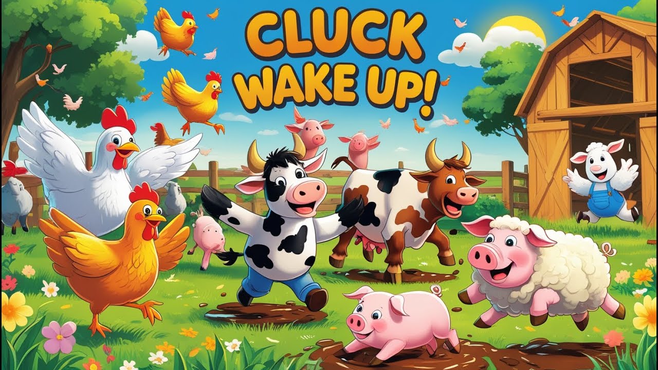 Cluck Cluck, Wake Up! Farmyard Fun Dance Song for Kids | Farm Animals ...