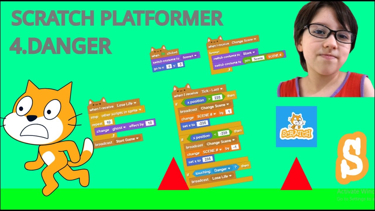 Scratch Platformer | Episode 4 | Danger - YouTube