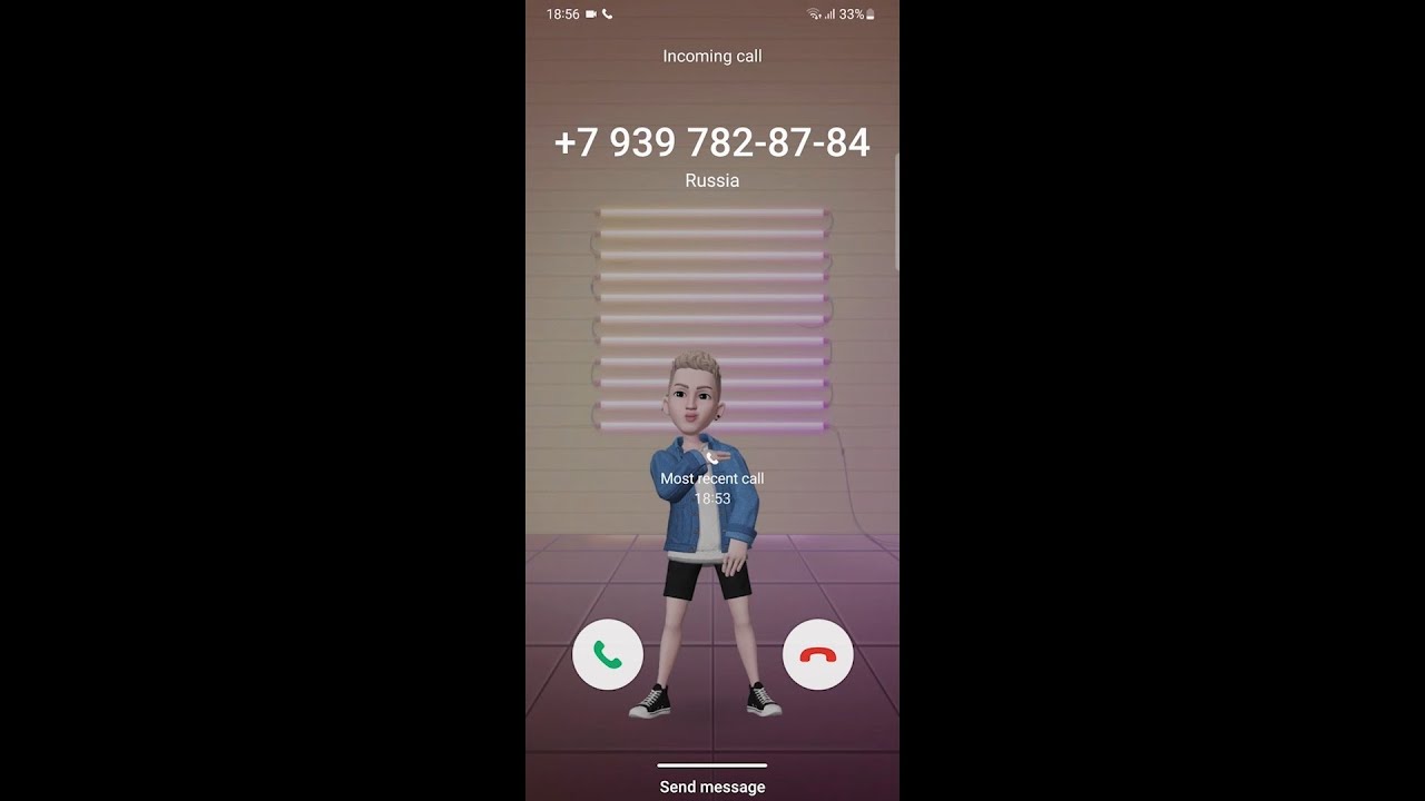 Samsung S23 Incoming Call Screen Video - YouTube