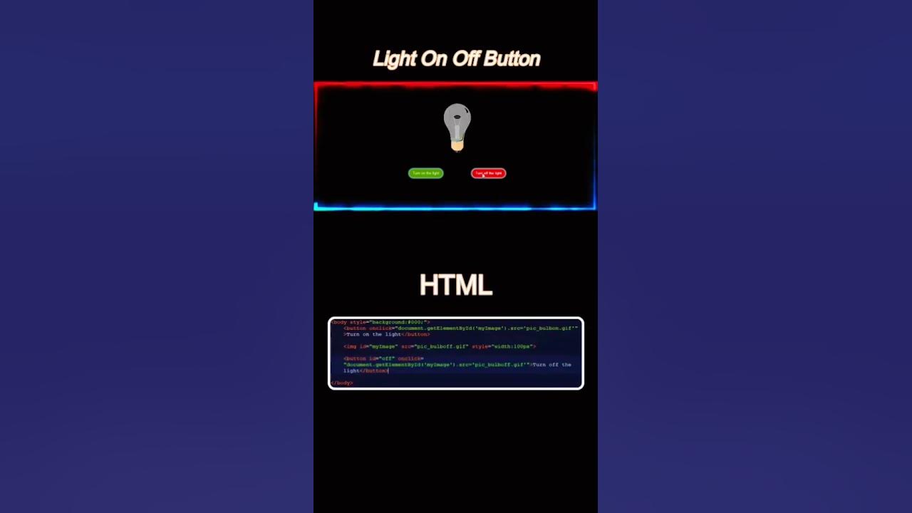 Light On Off Button Coding Reactfrontend Css Html Python Webdevelopment Technicalanuj21 4242