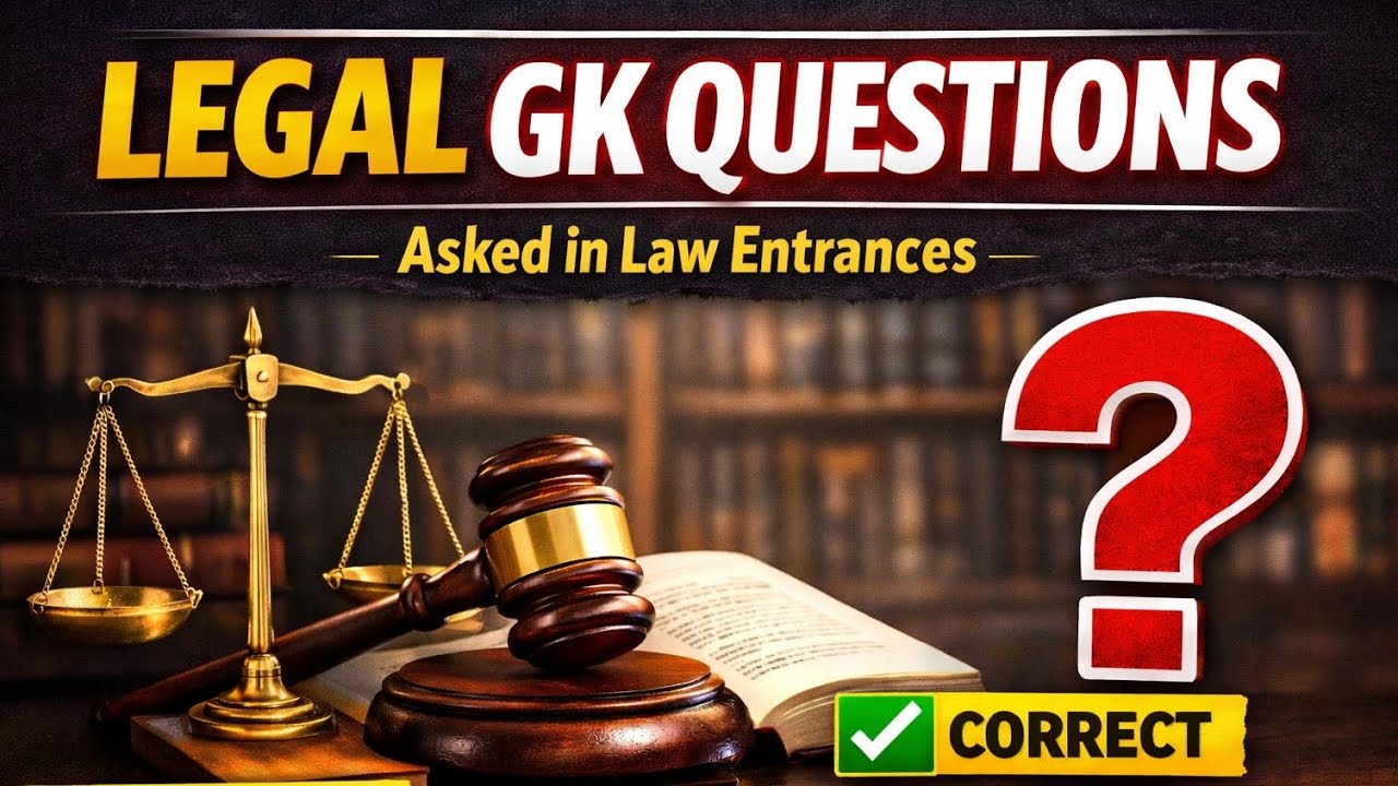 Legal GK Questions with Answers | Law Entrance Preparation | Practice ...