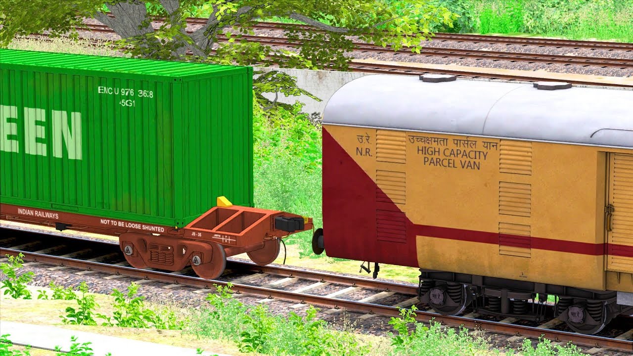 CONTAINER COUPLING UTKRISHT PARCEL VAN | BUMPY RAILROAD | Train ...