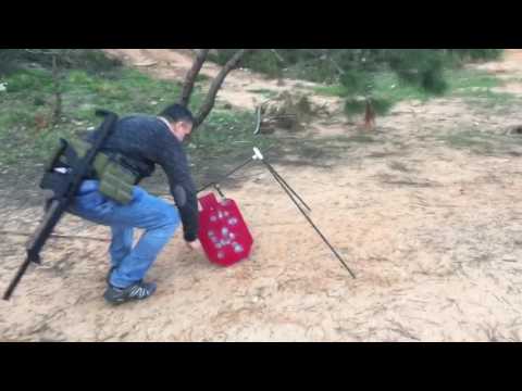 Çelik hedef ve Bora BR 20 şarjörlü av tüfeği