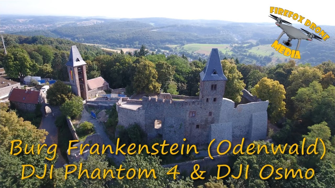 Burg Frankenstein (Odenwald) bei Darmstadt - DJI Phantom 4 & Osmo - YouTube