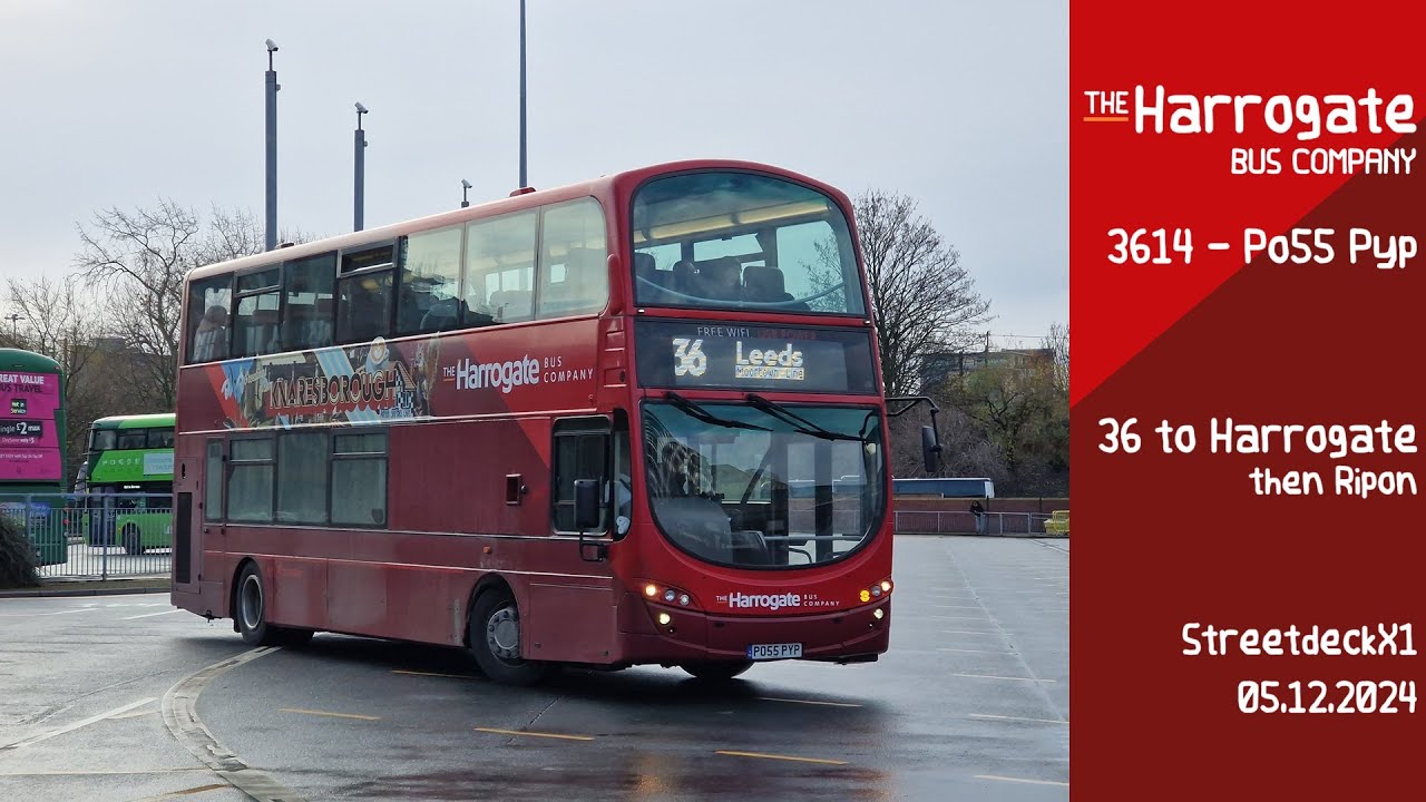 36 to Ripon - The Harrogate Bus Co. 3614 - Po55 Pyp - Volvo B7TL Wright ...