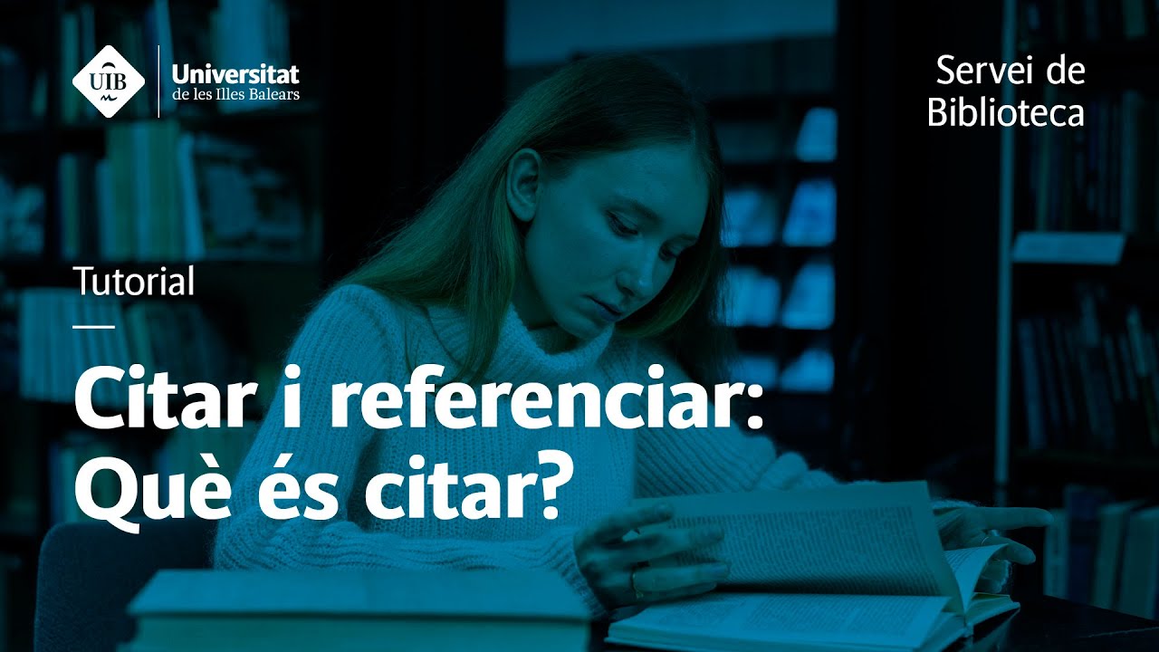 Citar i referenciar: Què és citar? - YouTube