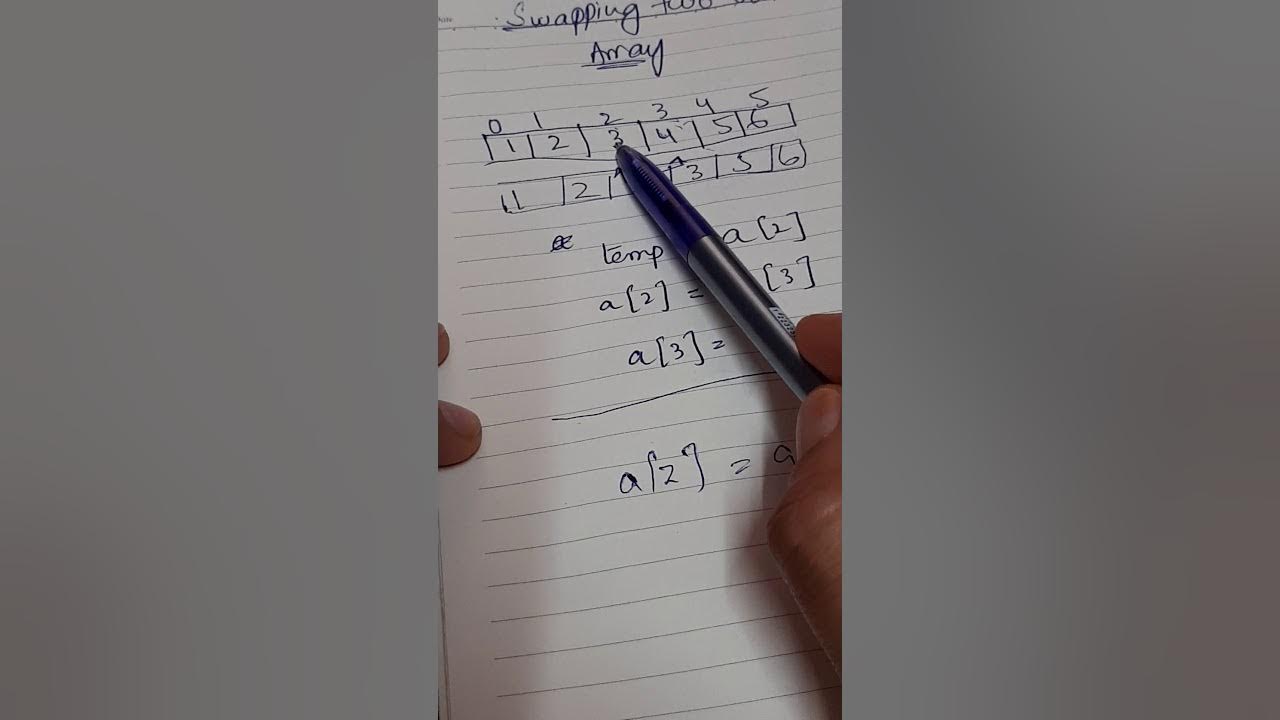 Swap two values in an array 1 - YouTube