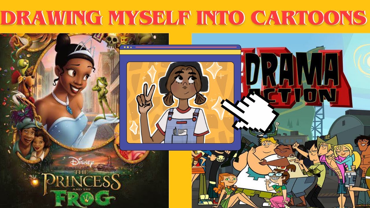 DRAWING MYSELF INTO CARTOONS ! ☆ - YouTube