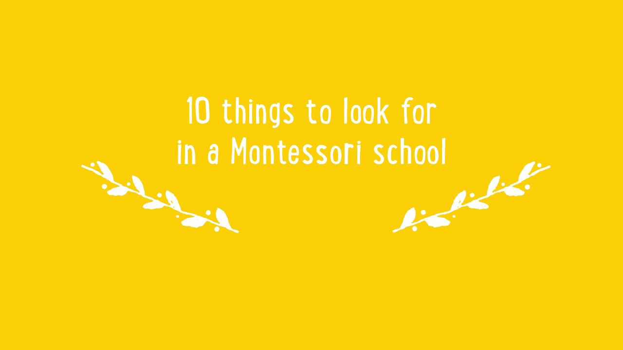 Choosing a Montessori school - YouTube