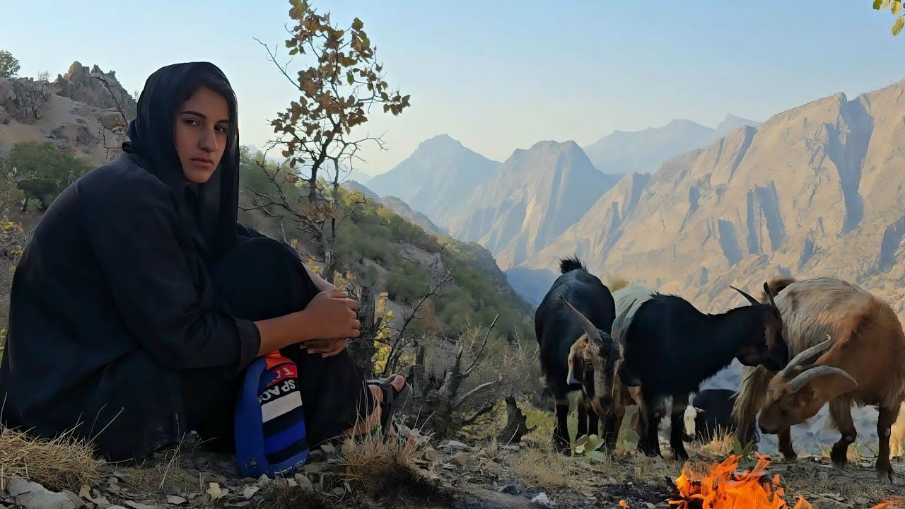Nomadic life in the inaccessible mountains |Brave nomad girl and her ...