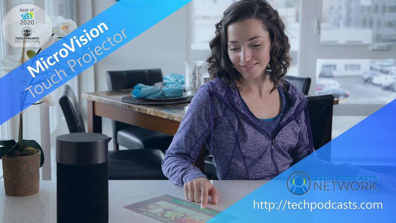 MicroVision has a touching new prototype projector @ CES 2020 - YouTube