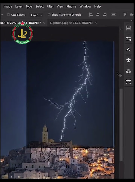 how to blend thunder effects in photoshop#design #shorts #trending # ...