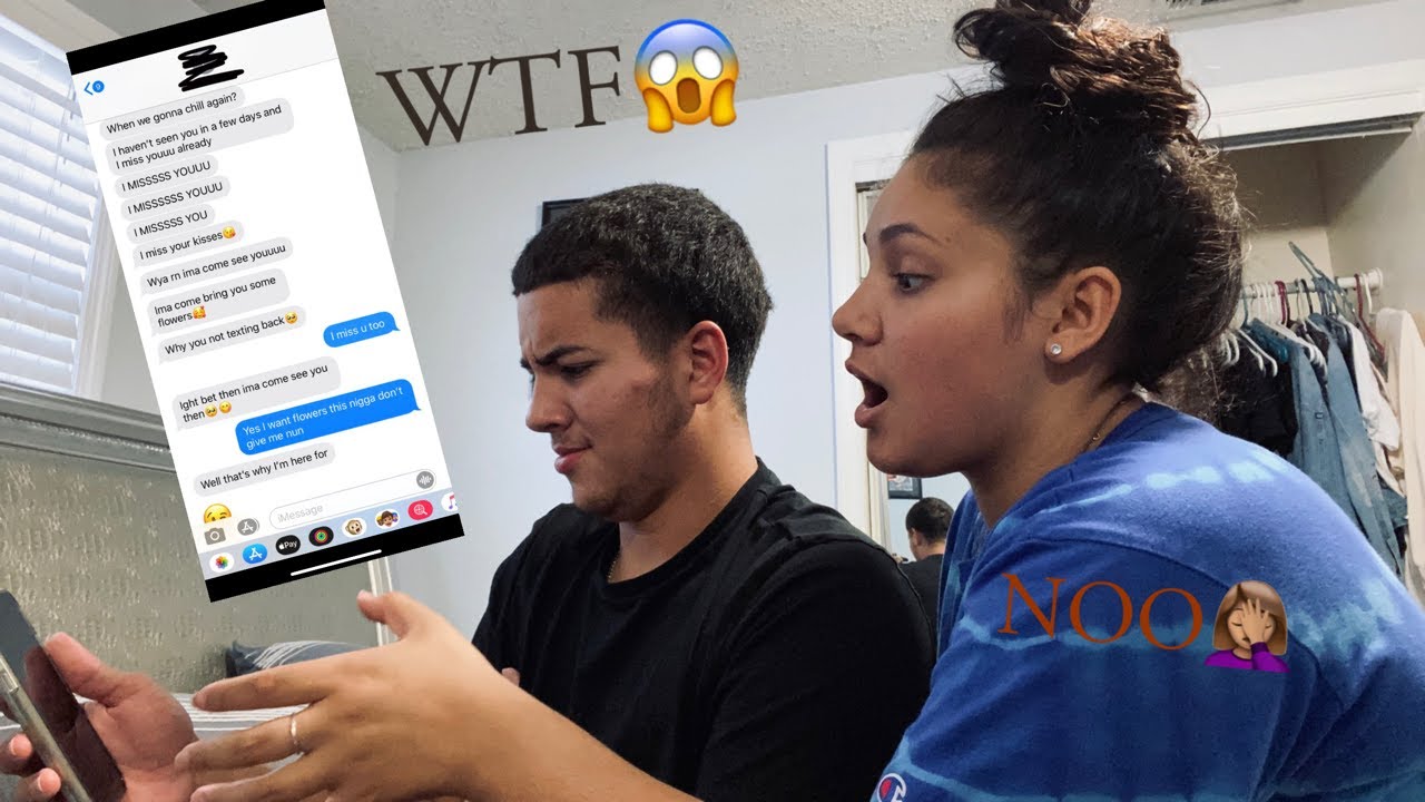 TEXTING MY EX PRANK ON MY BOYFRIEND - YouTube