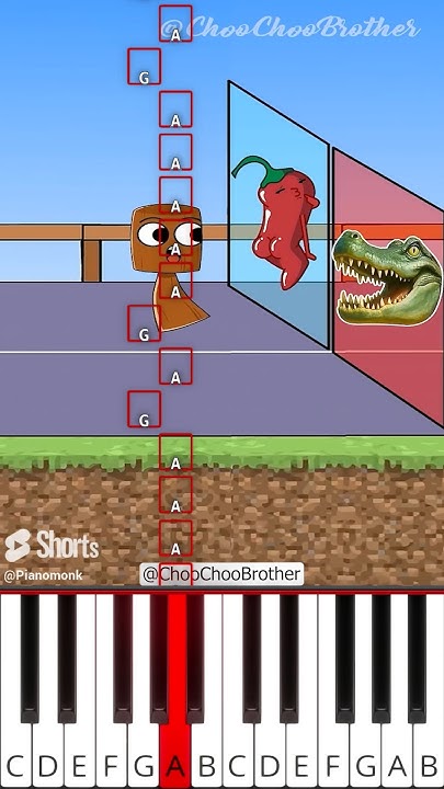 POV Tung Tung Tung Sahur Becomes Tralalero Tralala (@ChooChooBrother) - Octave Piano Tutorial ...