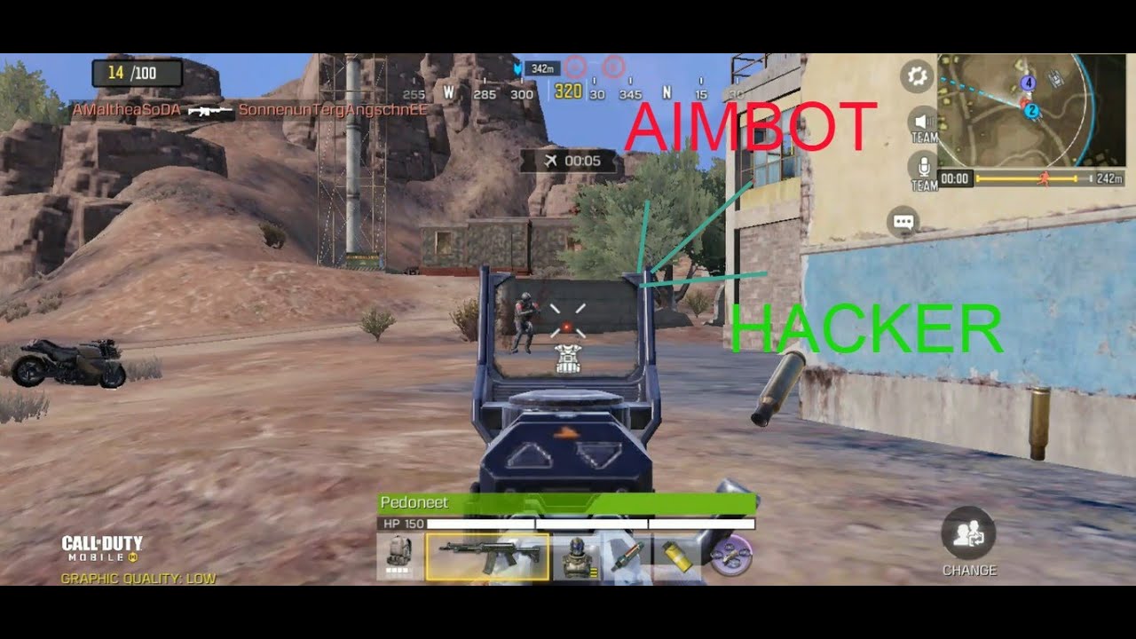 AIMBOT HACKER IN BR | COD MOBILE - YouTube