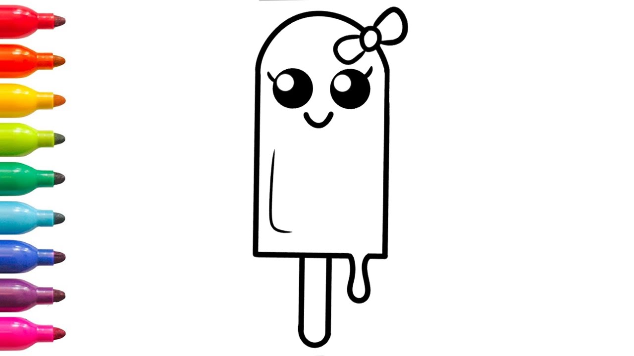 Fun Squiggle Drawing Game for Kids and Toddlers! - Cute Popsicle! - YouTube