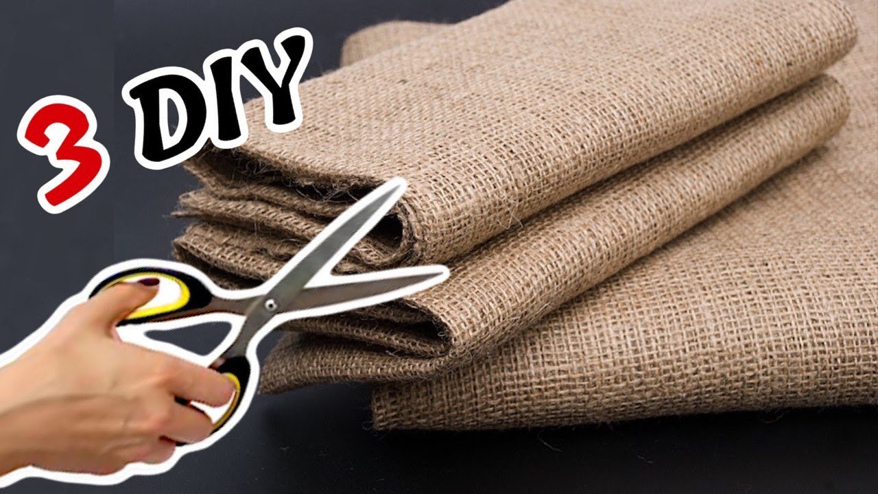 3 Jute Sewing Projects | 3 amazing ideas with jute - YouTube